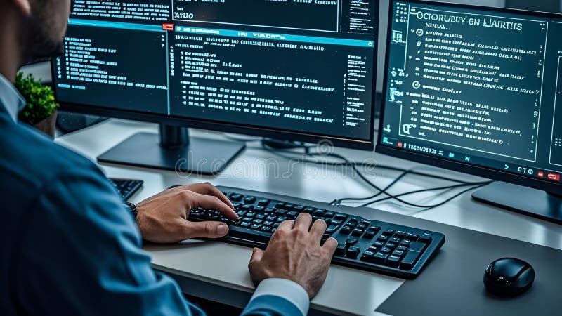 Software Developer Working On A Complex Problem Stock Image Image Of Brand Complex 361226163