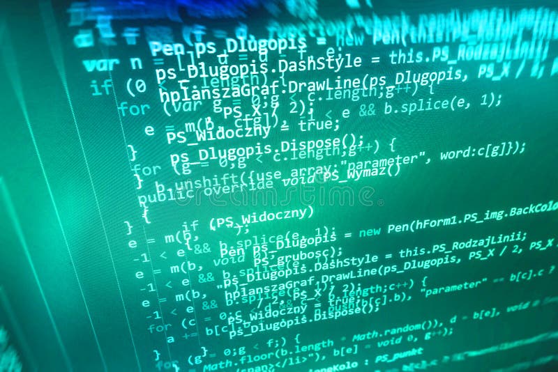 Software Developer Workspace Screen Stock Photo - Image of cyberspace ...