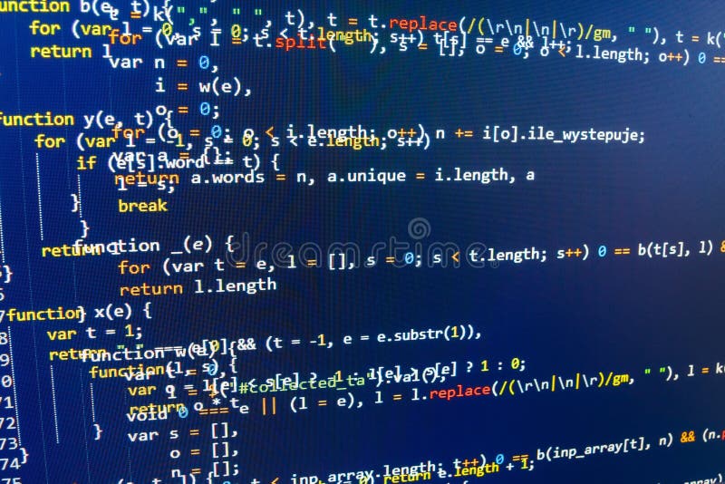 Software Developer Workspace Screen Stock Illustration - Illustration ...