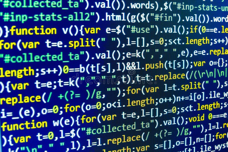 Software Developer Workspace Screen Stock Photo - Image of display ...