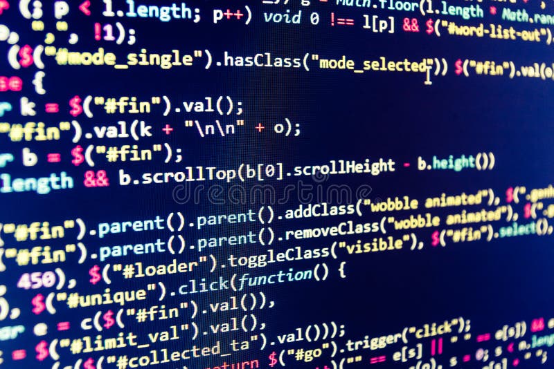 Software Developer Workspace Screen Stock Image Image Of Development