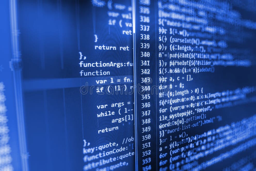 Software Developer Workspace Screen Stock Image - Image of decorative ...