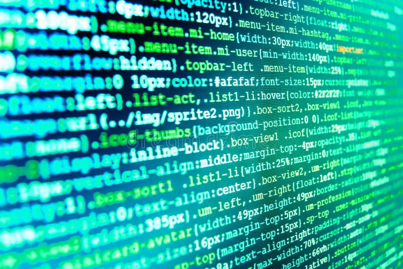 Software Developer Workspace Screen Stock Illustration - Illustration ...