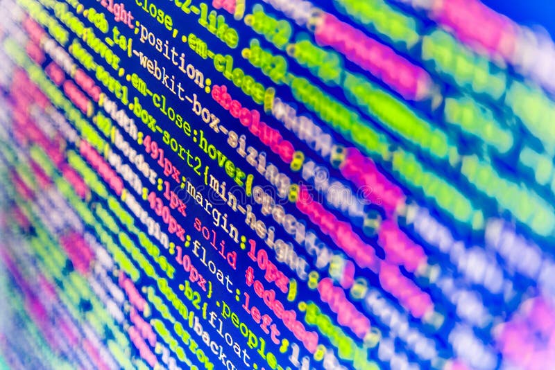 Software Developer Workspace Screen Stock Illustration - Illustration ...