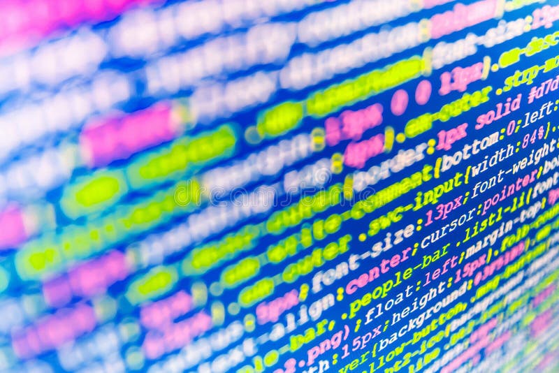 Software Developer Workspace Screen Stock Illustration - Illustration ...