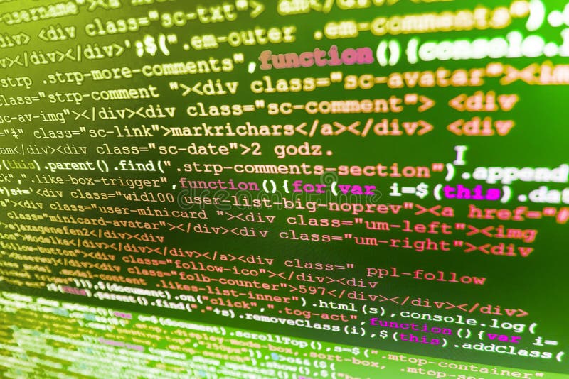 Software Developer Workspace Screen Stock Illustration - Illustration ...