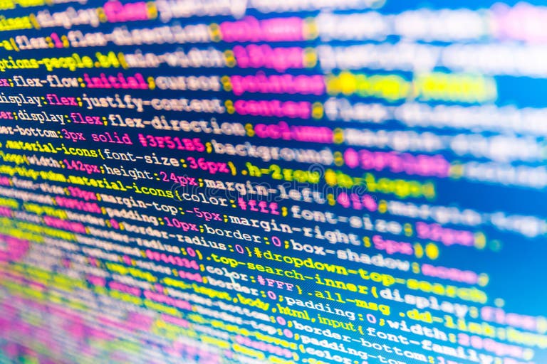 Software Developer Workspace Screen Stock Illustration - Illustration ...