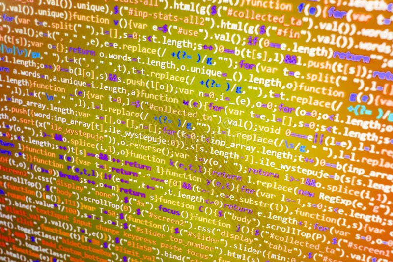 Software Developer Workspace Screen Stock Illustration - Illustration ...