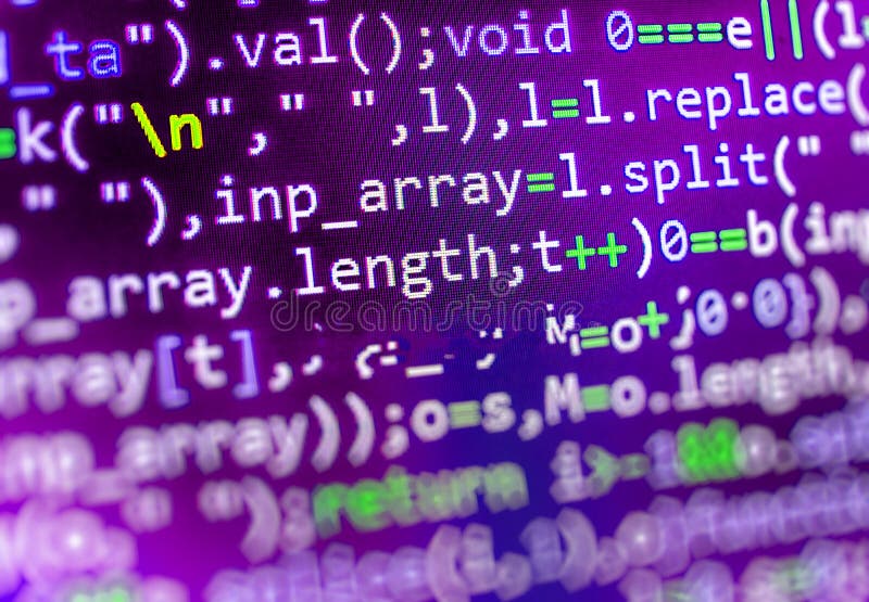 Software Developer Workspace Screen Stock Photo - Image of coding ...