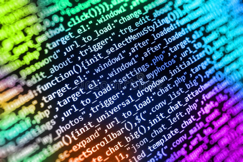 Software Developer Workspace Screen Stock Illustration - Illustration ...