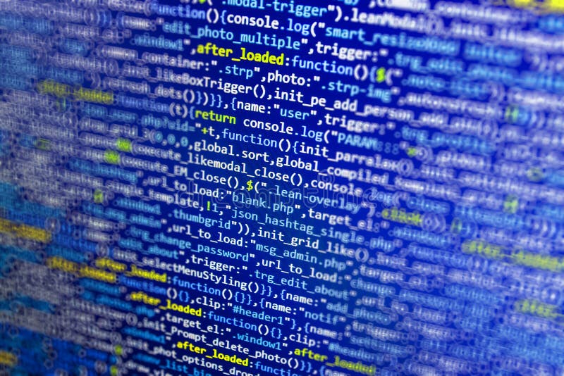 Software Developer Workspace Screen Stock Photo - Image of business ...