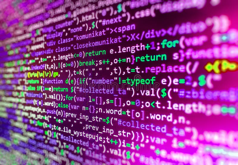 Software Developer Workspace Screen Stock Illustration - Illustration ...