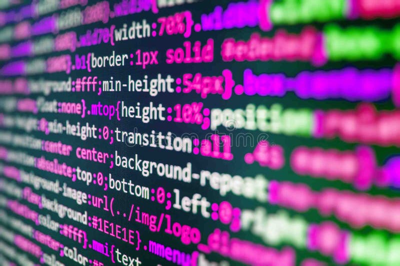 Software Developer Workspace Screen Stock Image Image Of Cyber Blue 1908