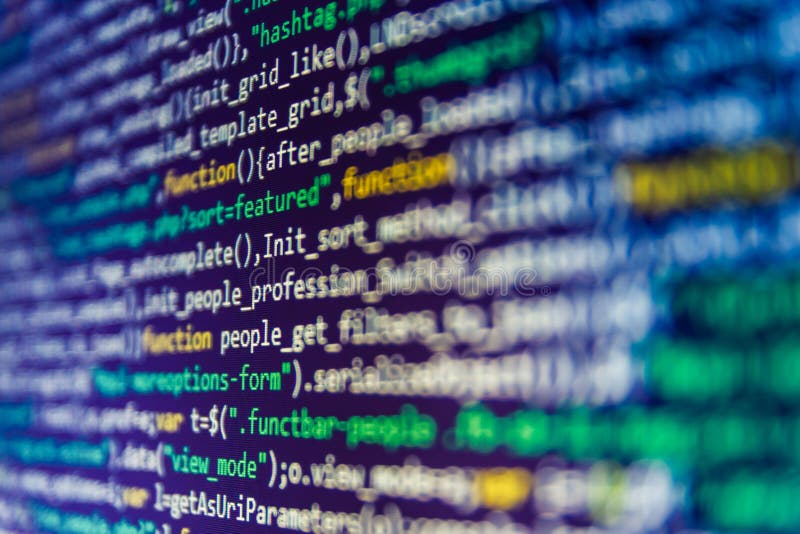 Software Developer Workspace Screen Stock Image Image Of Glow Application 78665935