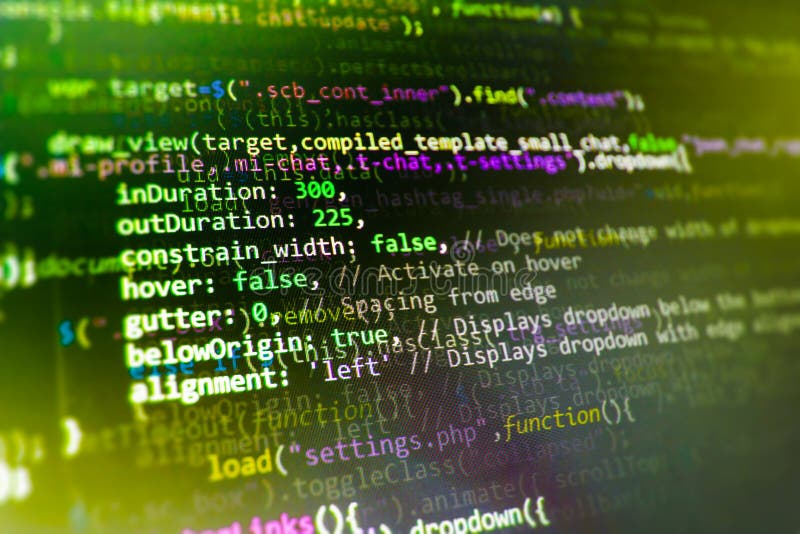 Software Developer Workspace Screen Stock Image - Image of application ...