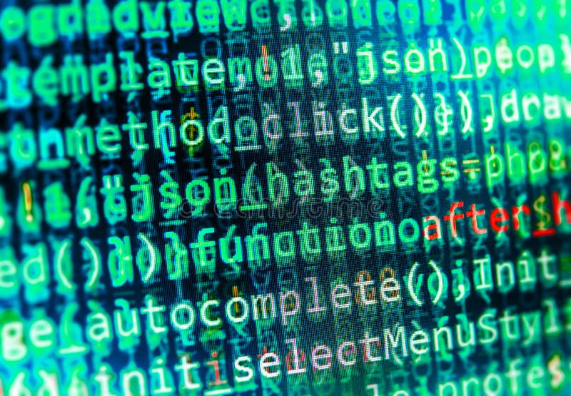 Software Developer Workspace Screen Stock Image Image Of Frontend