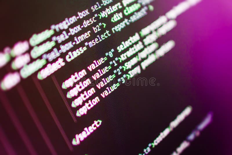 Software Developer Workspace Screen Stock Image - Image of business ...