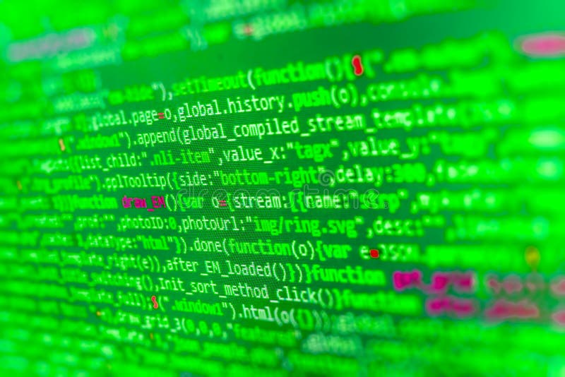 Software Developer Workspace Screen Stock Photo - Image of application ...