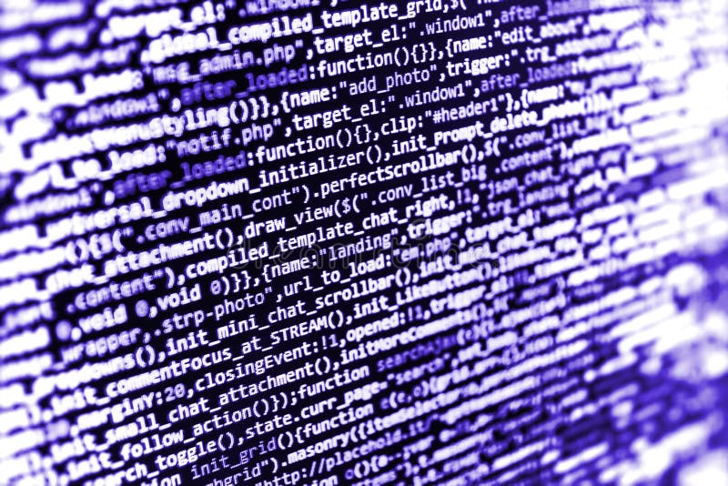 Software Developer Workspace Screen Stock Image - Image of html ...