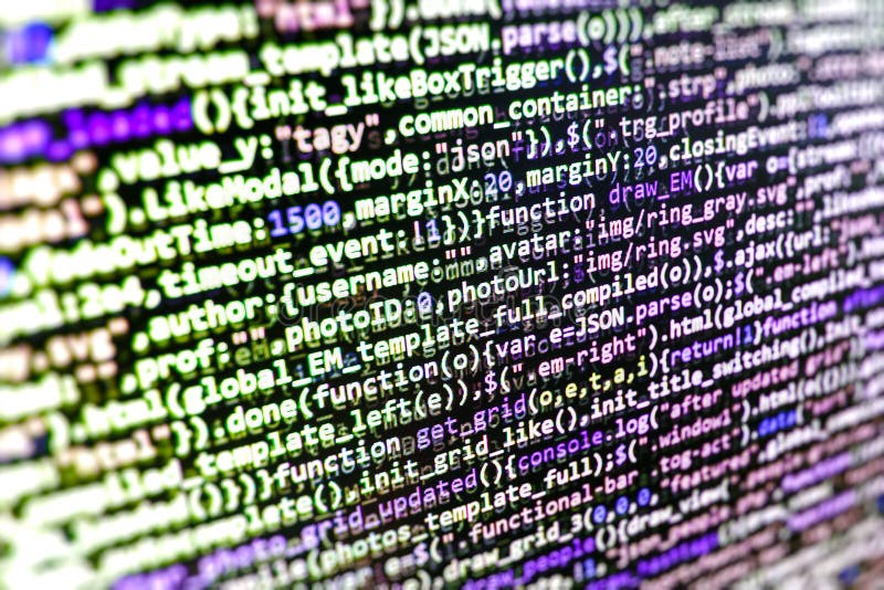 Software Developer Workspace Screen Stock Photo - Image of devices ...