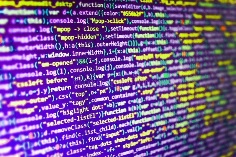 Software Developer Workspace Screen Stock Photo - Image of creative ...