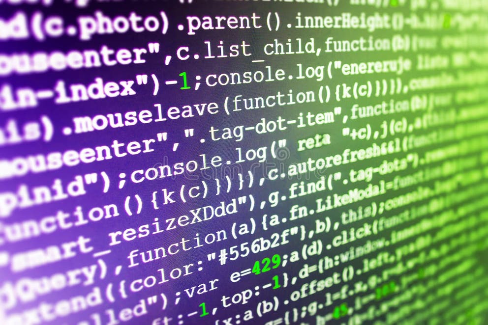 Software Developer Workspace Screen Stock Illustration - Illustration ...