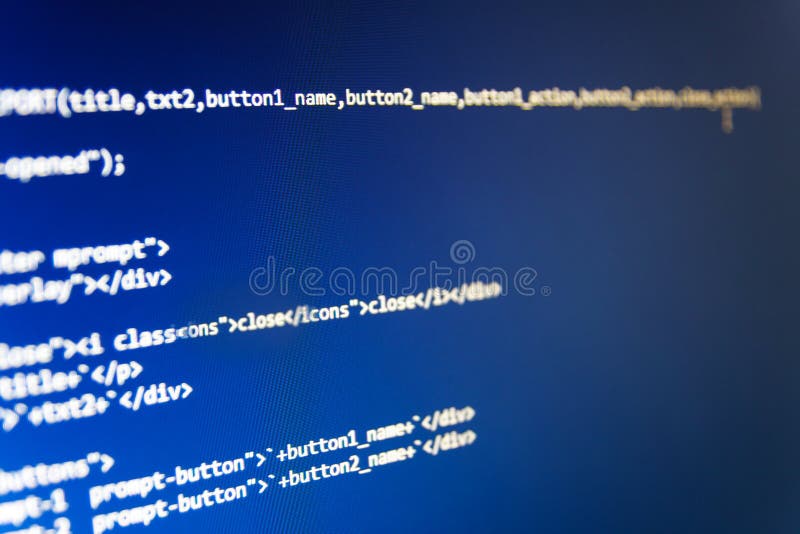 Software Developer Workspace Screen Stock Image - Image of electronics ...