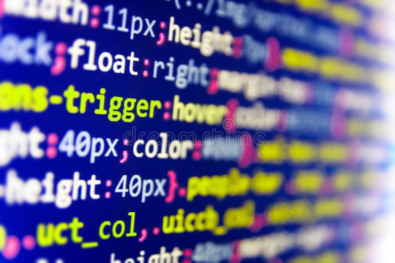 Software Developer Workspace Screen Stock Photo - Image of concept ...