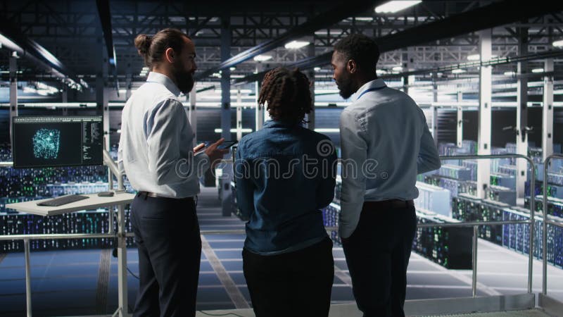 Software Developers in Data Center Monitoring AI LLM Visualization Stock Video - Video of tech ...