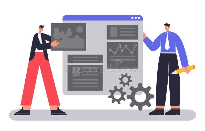 Software Developers, it Develops Team Work at Project Stock Vector ...