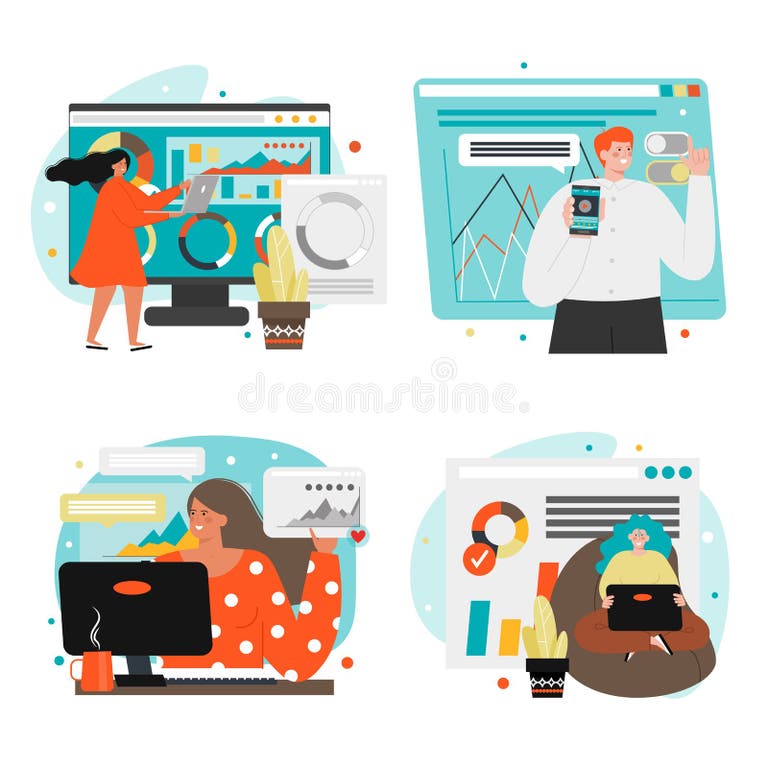 Software Developers, Engineers Coding, Programming, Vector Illustration. Software Development ...