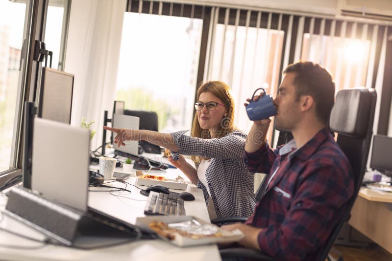 Software Developers on a Lunch Break Stock Image - Image of development ...