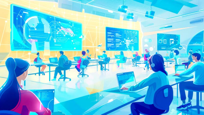 Software Developers Working in Modern Office Using Agile Methodology ...