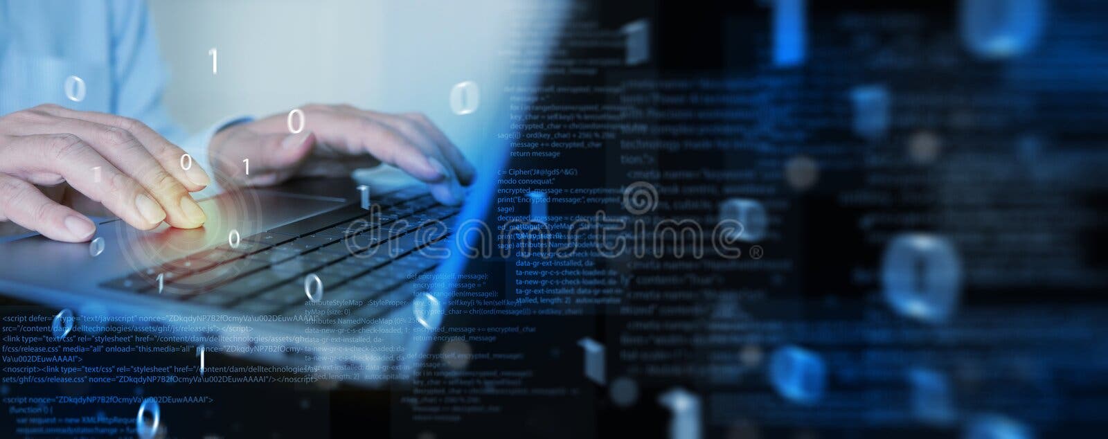 Binary Code Backgrounds, a Sequence of Zero and One Number on a Green ...