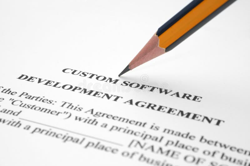 Software Development Agreement Stock Image - Image of package ...