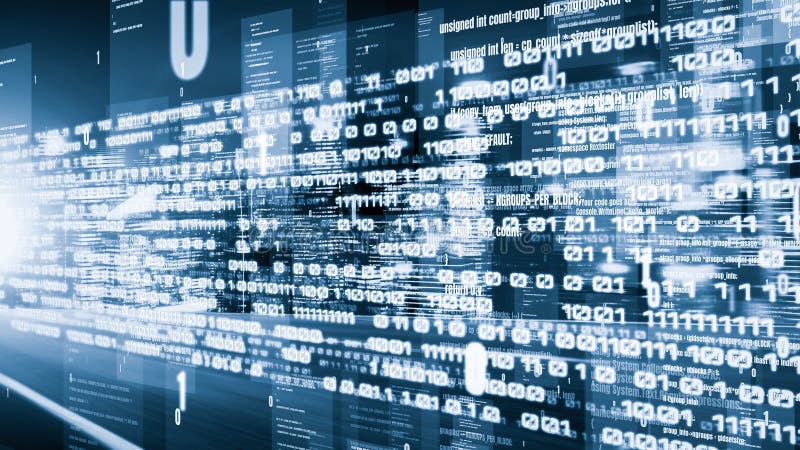 Software Development Programming on Computer Screen for Modish Application Stock Illustration ...