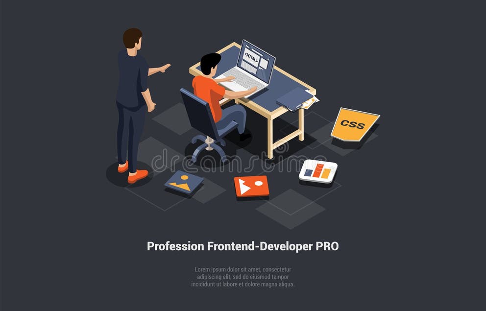 Software Development Coding Process Programmer Frontend Developer Coding On Computer With
