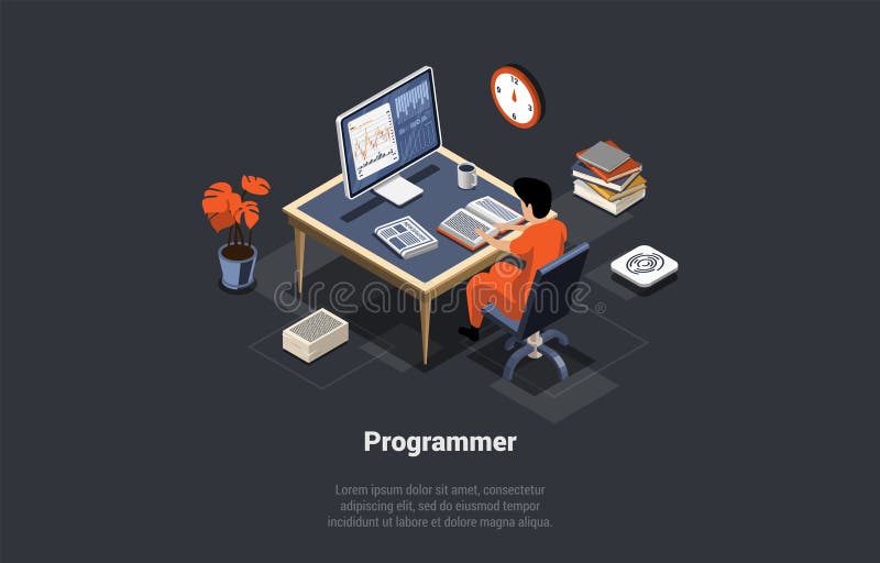 Software Development Coding Process Programmer Or Web Developer Coding App On Computer Stock
