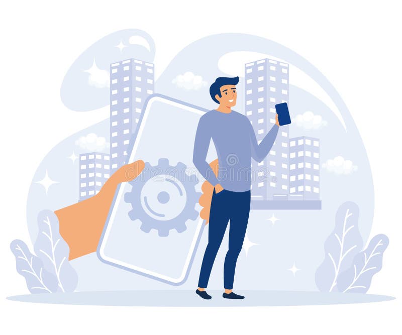 Interactive Design Visualization Concept Vector Illustration Stock ...