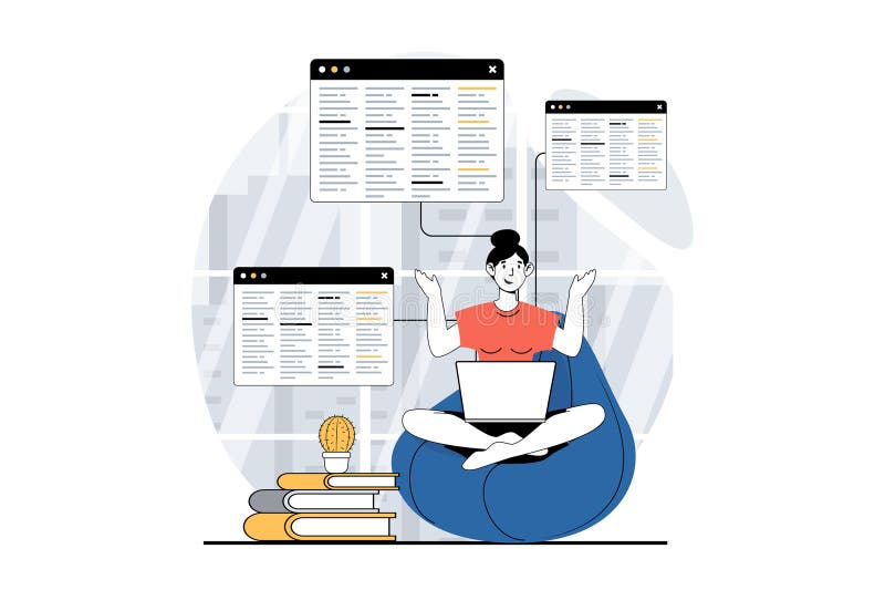Software Development Concept with People Scene in Flat Design for Web ... Software Development Concept with People Scene in Flat Design for Web ...