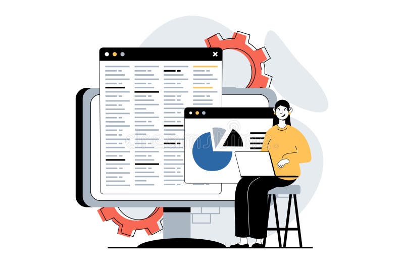 Software Development Concept with People Scene in Flat Design for Web ... Software Development Concept with People Scene in Flat Design for Web ...