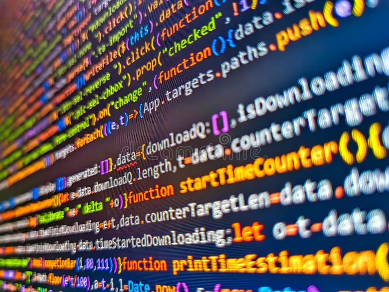 Software Development Creating Projects Computer Code Data Blue Color Software Background