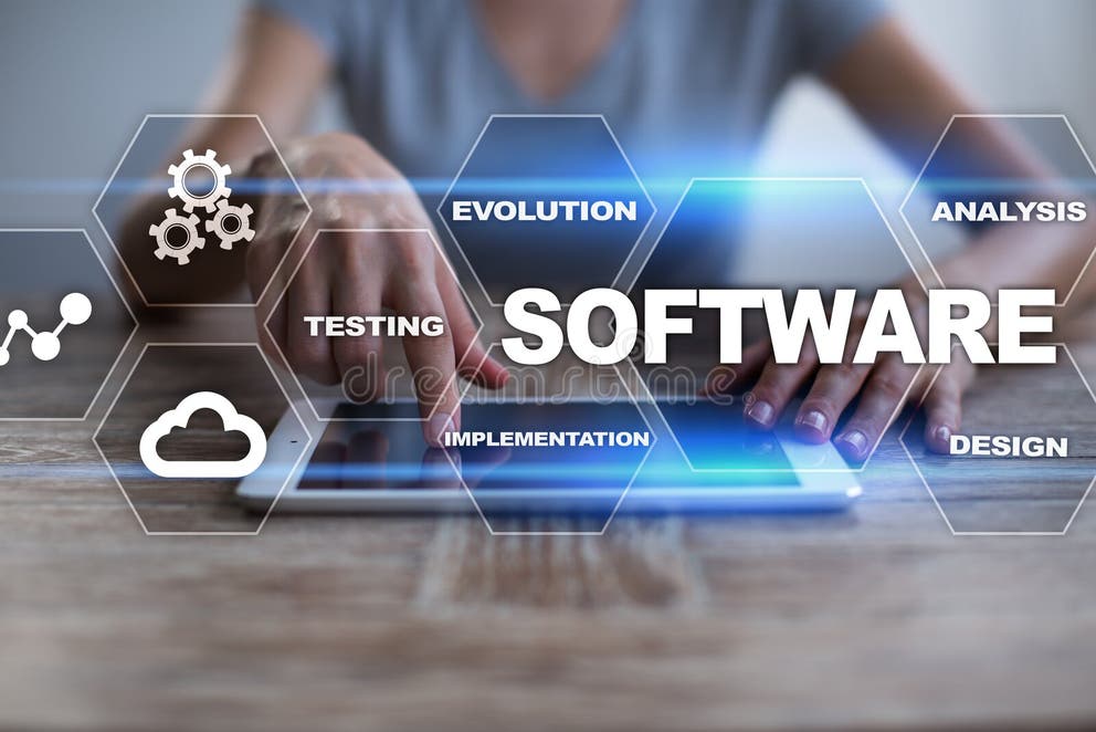 Software Development. Data Digital Programs System Technology Concept. Stock Image - Image of ...