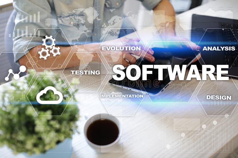 Software Development. Data Digital Programs System Technology Concept. Stock Image - Image of ...