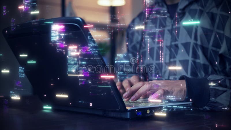 Software Development Computer Screen Or Person Coding Machine Learning Ai Cloud Computing 7834