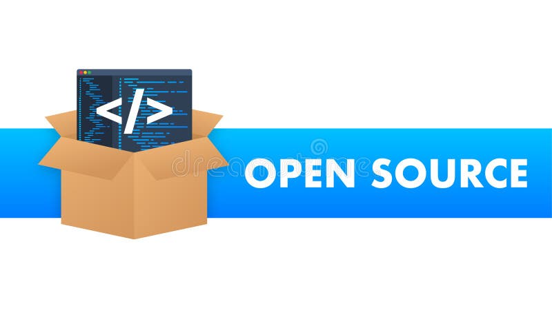 Software Development and Digital Technology Concept. Open Source Stock ...