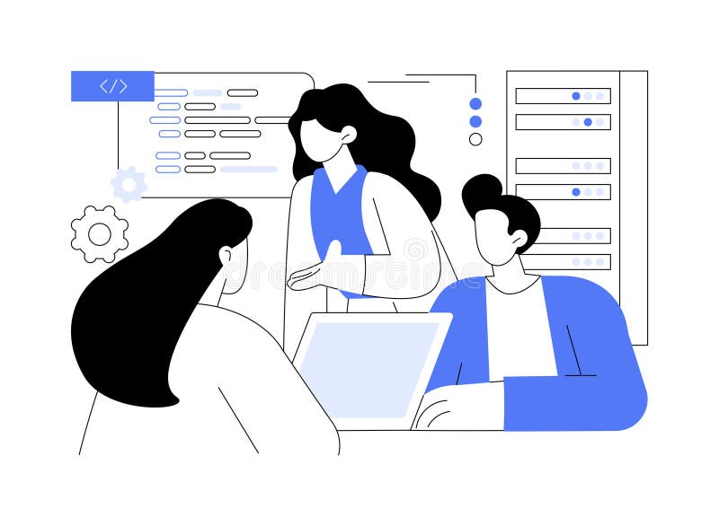 Software Development and Engineering Isolated Cartoon Vector ...