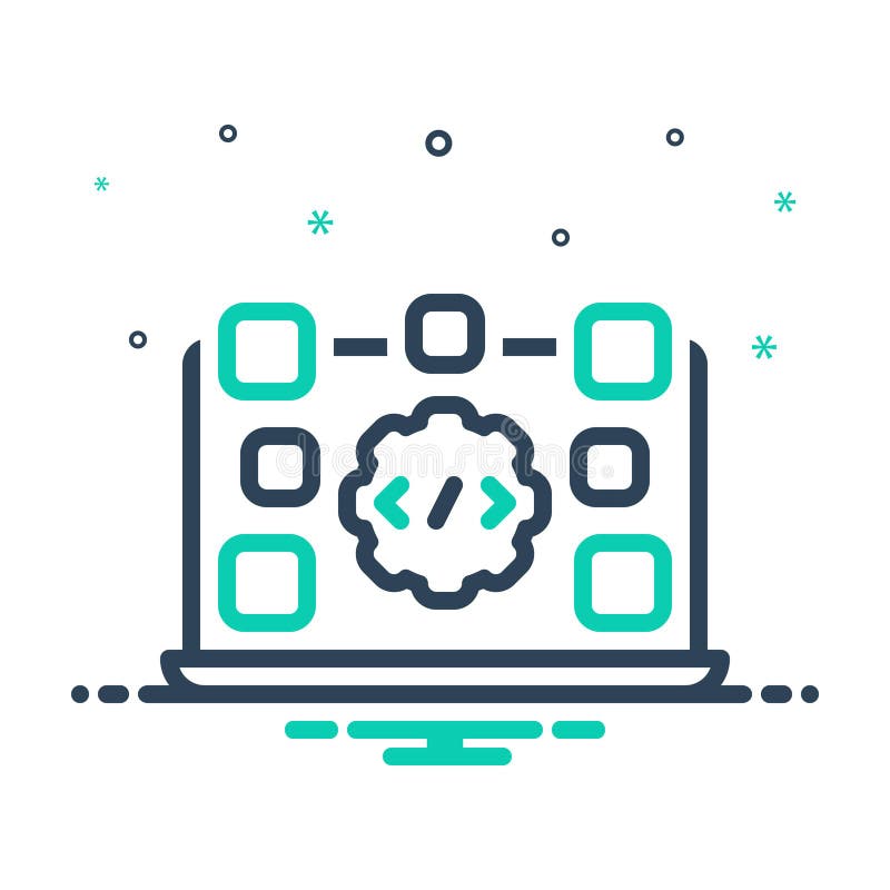 Mix Icon for Software Development, Software and Code Stock Vector - Illustration of development ...
