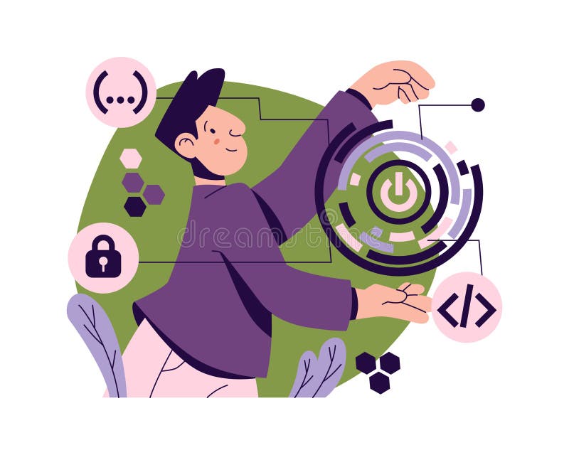 Software Development and Improvement of Buttons Stock Vector ...