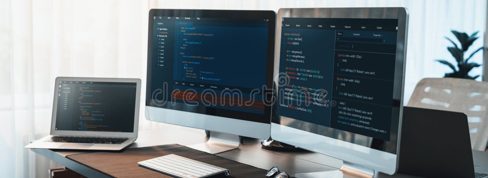Software Development Interface Display Coding Script On Monitor 8441